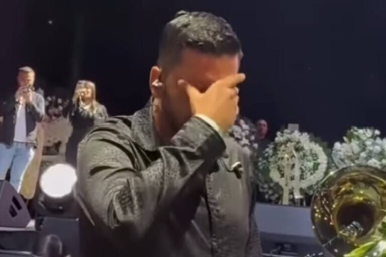 Luis Ángel “El Flaco” rompe en llanto al despedir a Yeison Jiménez ...